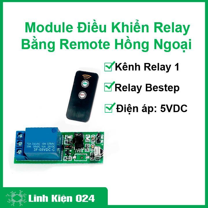 Module điều khiển Relay bằng Remote hồng ngoại 5VDC 1 kênh | Shopee ...