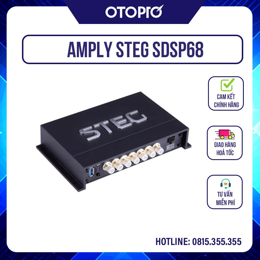 Amply STEG SDSP 6 kênh - SDSP 68 (6 input 8 per out ) - Amply xe hơi ...