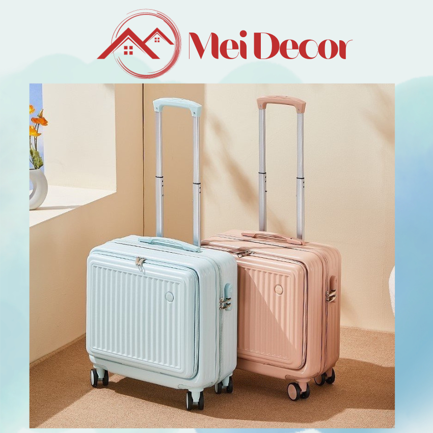 Vali du lịch Vali xách tay 18 inch Vali kéo dáng vuông chất liệu nhựa ...