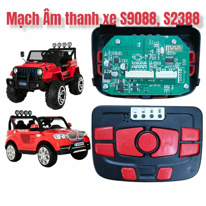 [S9088] Bo mạch nguồn/âm thanh 12V dành cho xe ô tô điện trẻ em mã S9088, S2388,... đa chức năng ...