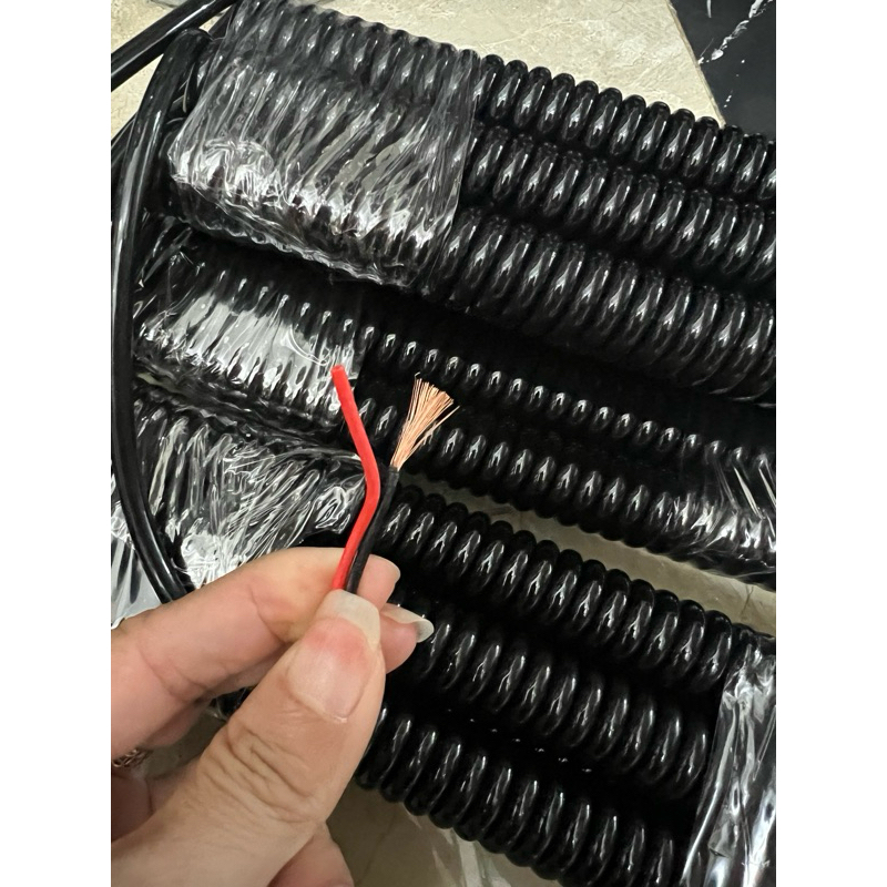 Dây nguồn DC lò xo lõi đồng giãn 2.5m ,dây lò xo 2 lõi ,3 lõi,5 lõi | Shopee Việt Nam