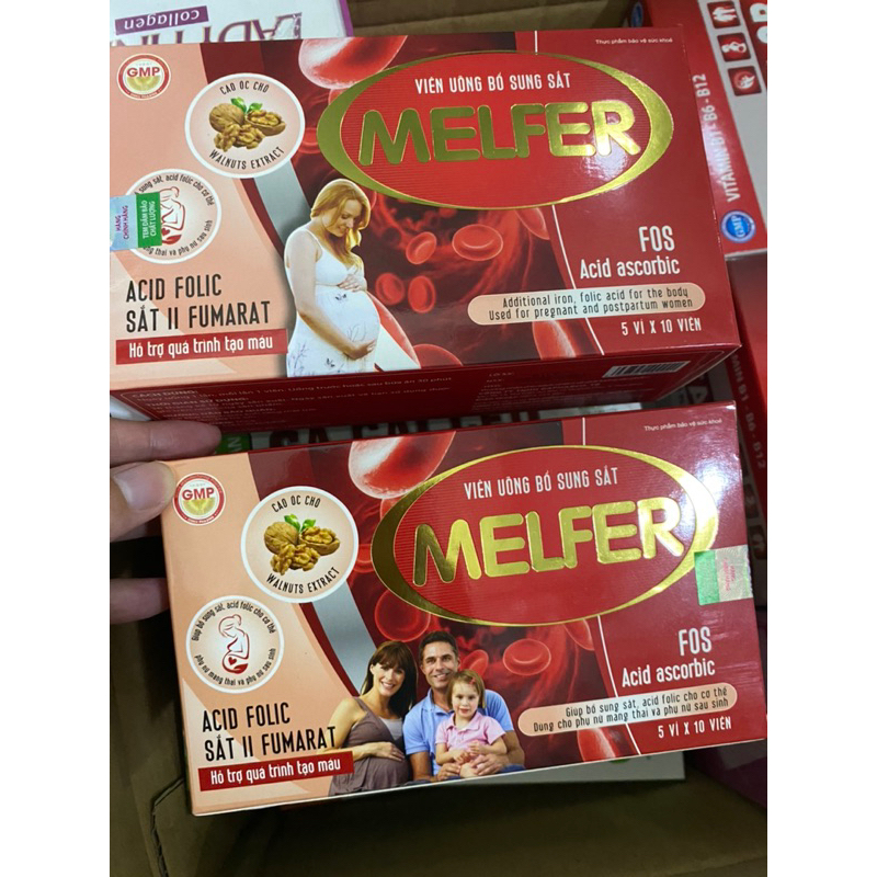 [Chính Hãng] Viên uống bổ sung sắt MELFER (hộp 5 vỉ×10 viên) | Shopee ...