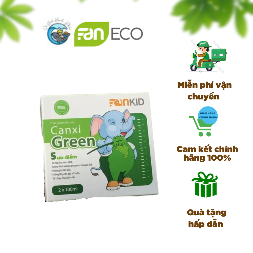 ( Chính hãng Faneco) Canxi Green Fankid 100ml | Shopee Việt Nam