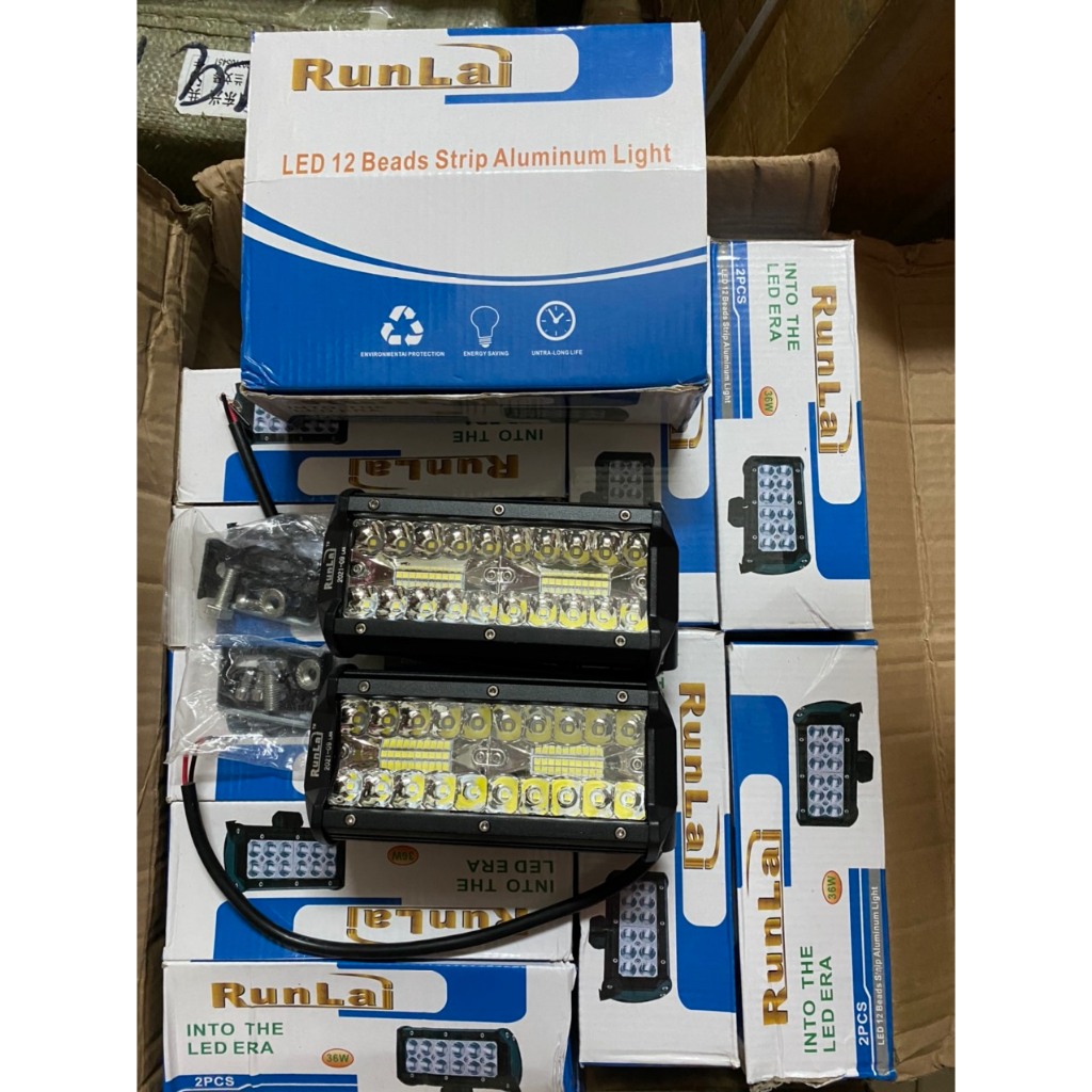 Đèn LED Trợ Sáng 72w, đèn trợ sáng runlai dành cho ô tô, xe máy.Led Gù ...