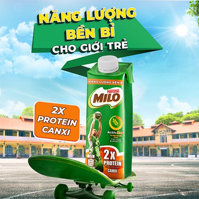 Thùng 24 hộp sữa lúa mạch Nestlé MILO teen protein canxi 210 ml/hộp ...