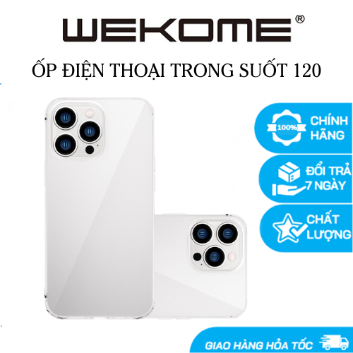Ốp điện thoại trong suốt chính hãng WEKOME 120 silicon dành cho 12 13 ...