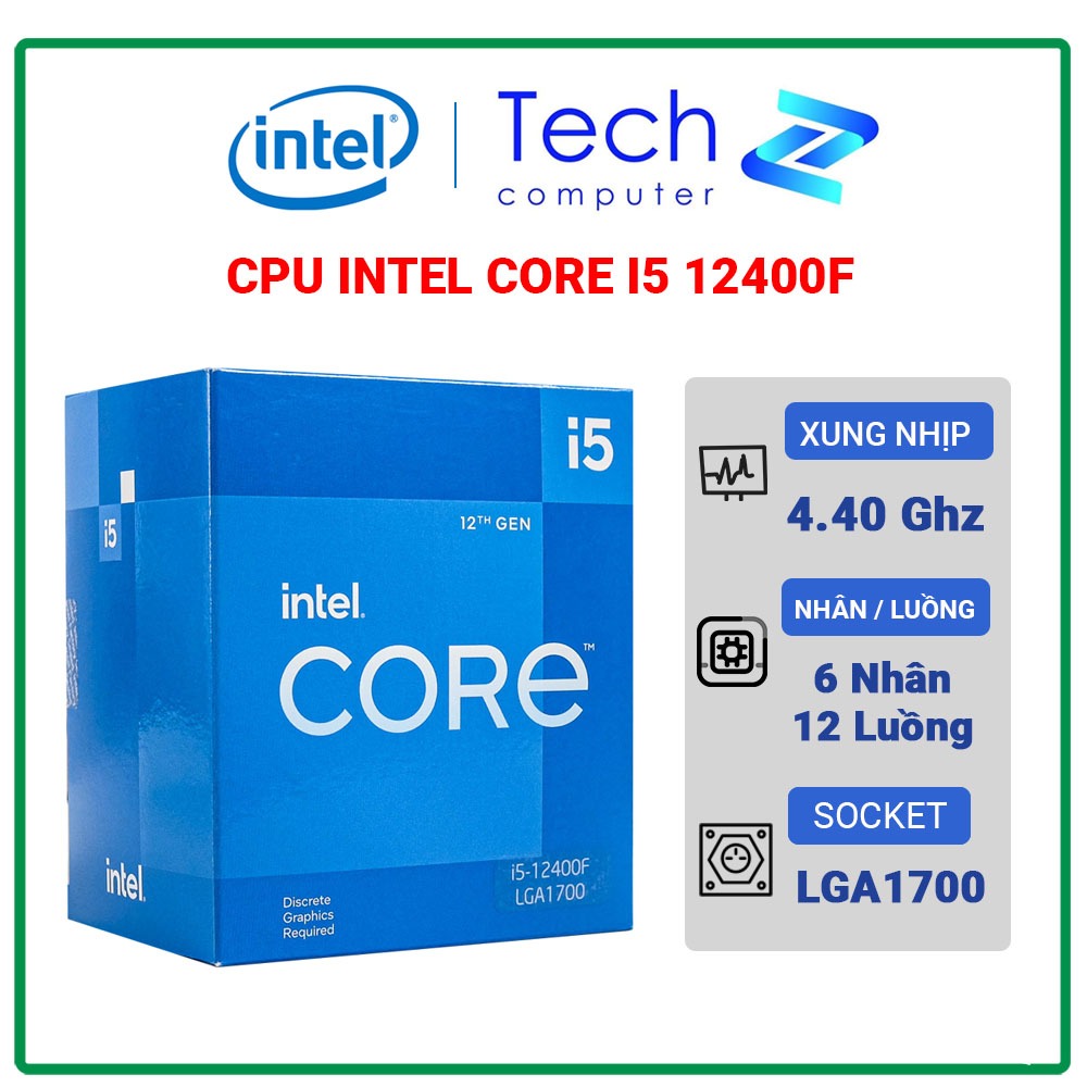 CPU Intel Core i5 12400F New Box Bảo Hành 3 Năm | Shopee Việt Nam