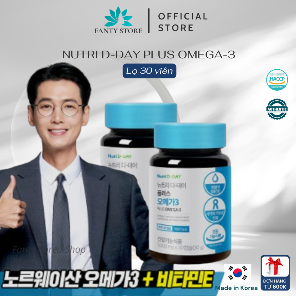 Viên Uống NUTRI D-DAY Plus Omega-3 (Lọ 30 viên) | Shopee Việt Nam