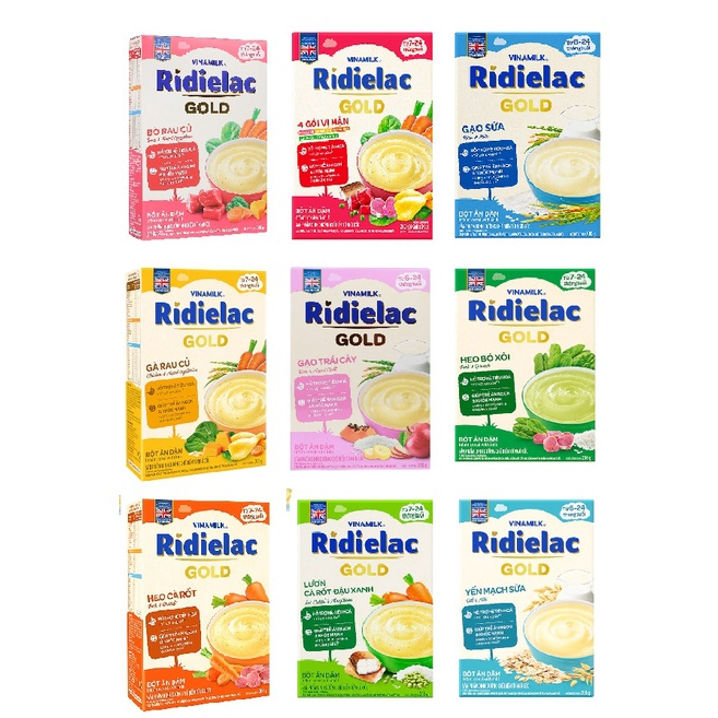 Bột ăn dặm Ridielac Vinamilk nhiều vị, hộp 200g | Shopee Việt Nam