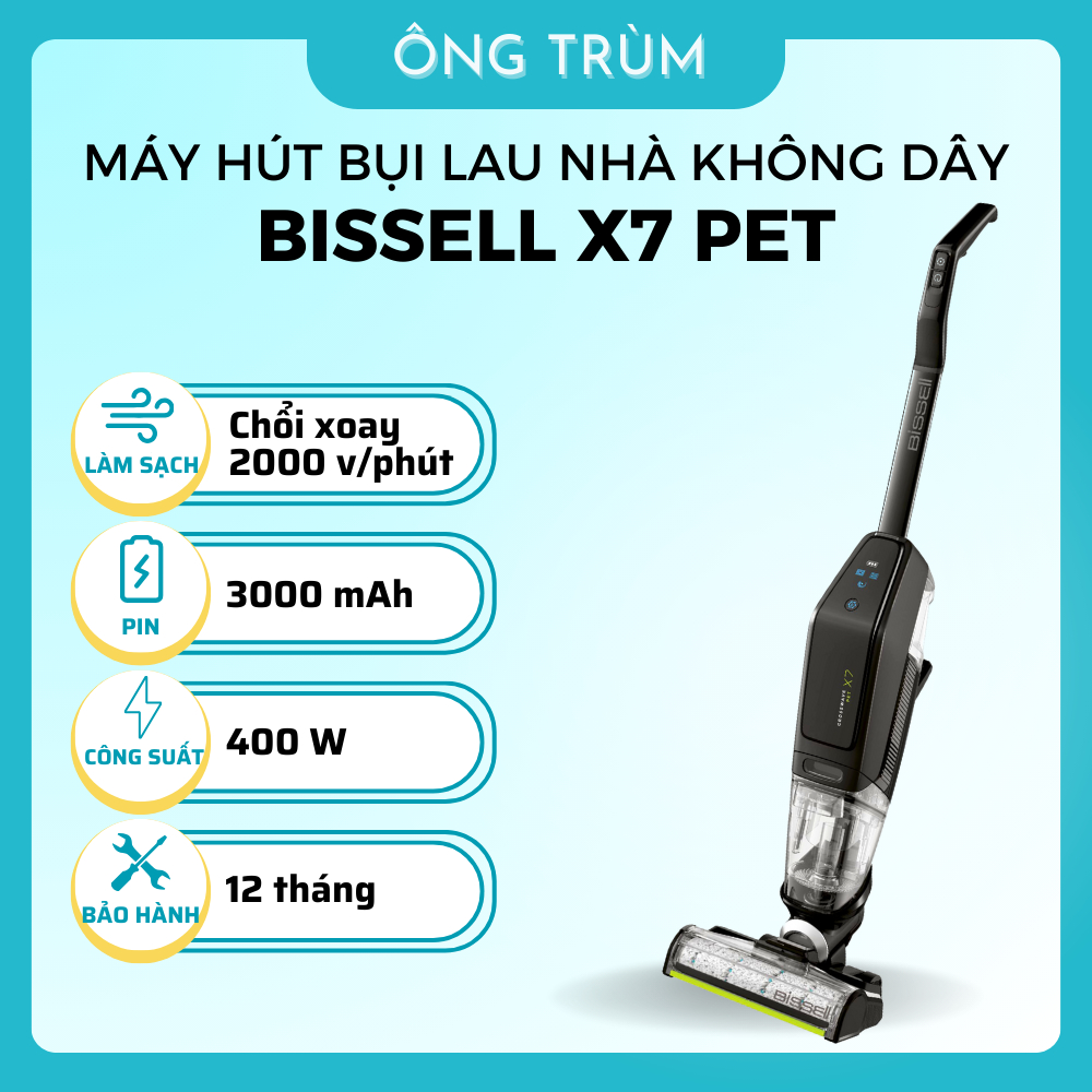 Máy hút bụi lau nhà không dây Bissell X7 Pet Pro _ làm sạch 2 trong 1, đa năng | Shopee Việt Nam