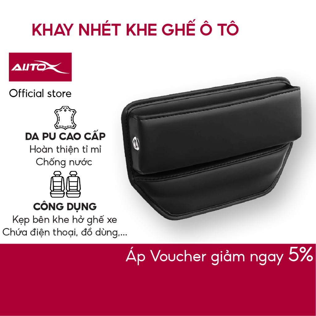 Khay đựng đồ khe ghế ô tô AutoX da PU sang trọng chống trượt tiện lợi | Shopee Việt Nam