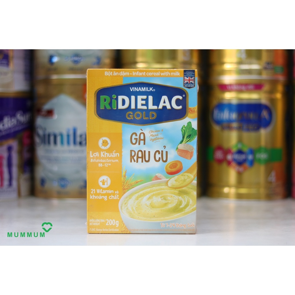 Bột ăn dặm Ridielac Vinamilk nhiều vị, hộp 200g | Shopee Việt Nam