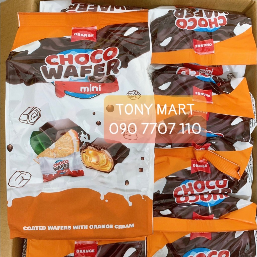 DATE 2024-BÁNH WAFER PHỦ SOCOLA NHÂN KEM VỊ CAM 800G - TURKEY/ choco ...