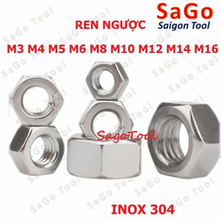 Đai Ốc ren trái, Tán Ecu ren ngược Inox 304 dùng cho bulong M3 đến M16 ...