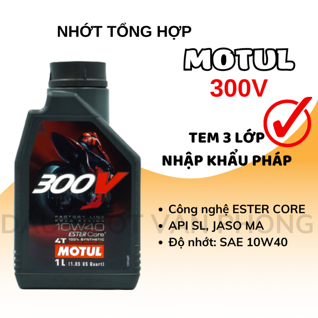 Nhớt Motul 300V tem 3 lớp - 10W40 có chiết lẻ cho các dòng xe winner,raider,.. | Shopee Việt Nam