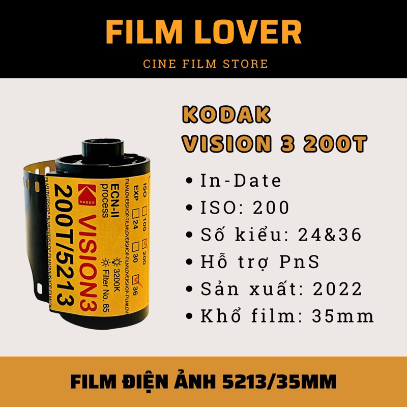 Film điện ảnh indate Kodak Vision 3 200T 5213_mã 400 | Shopee Việt Nam