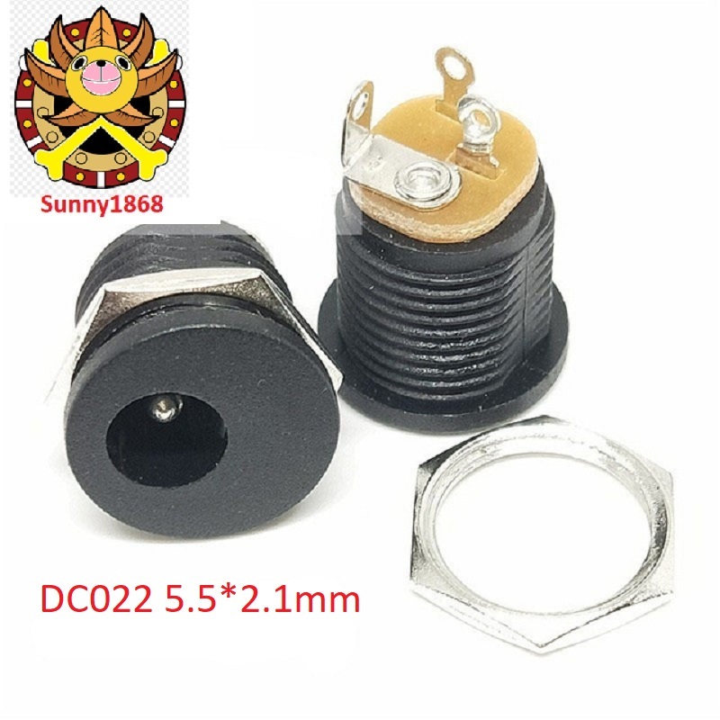 Jack sạc, đuôi sạc DC-022 2 chân lớn chuẩn 5.5x 2.1mm , (Giắc DC) | Shopee Việt Nam