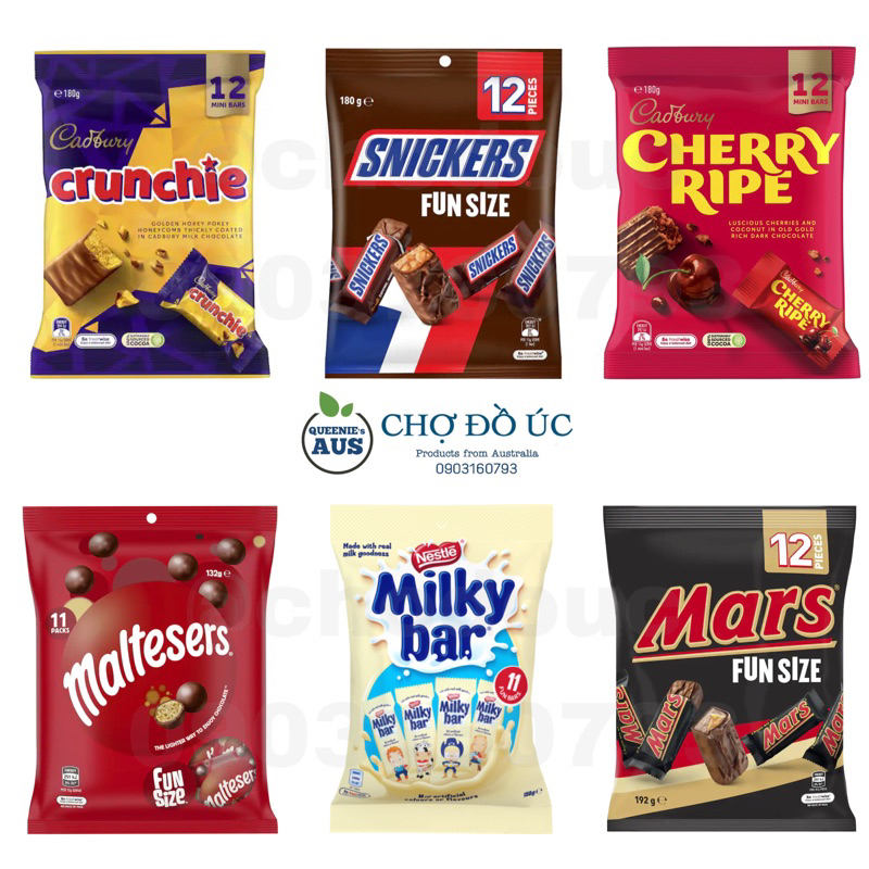 Tổng hợp Chocolate Flake - Picnic - Twirl - Crunchie - Snickers ...
