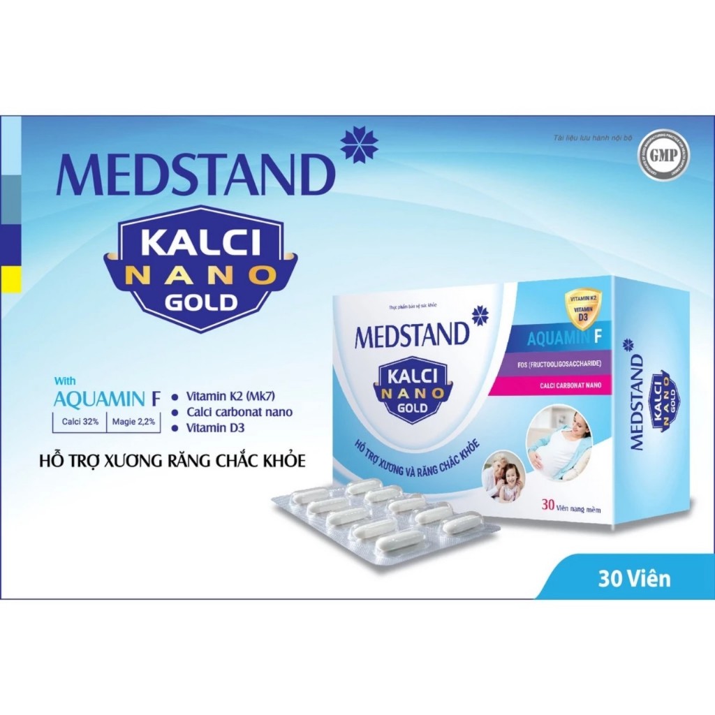 Medstand Kalci Nano gold ( bổ sung calci và vitamin D3 ), hộp 30 viên ...