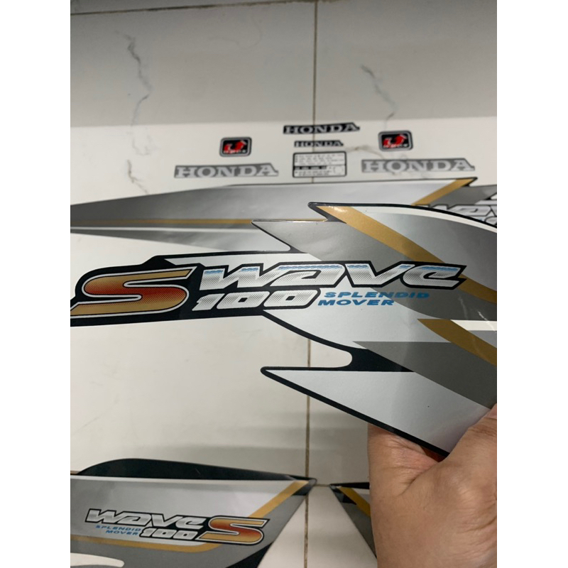 Bộ tem Honda wave s 100 2007 màu đen hàng nhập Thái Lan 3 lớp chất ...