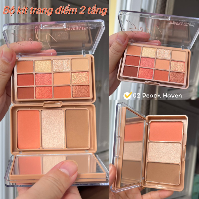 Bảng Phấn Mắt Đa Năng 2 Tầng Sivanna Soft Blurring Double Eye Palette ...