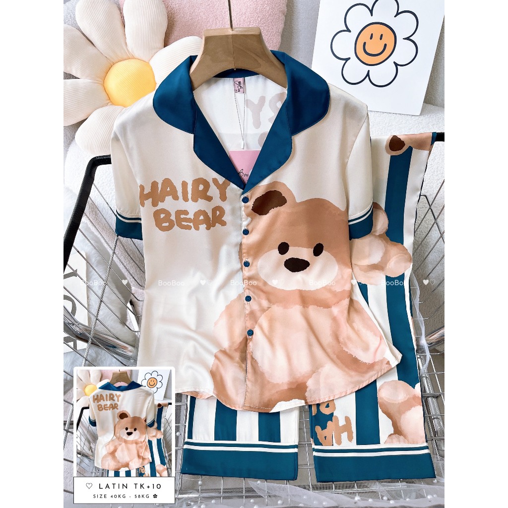 Đồ bộ latin BOO BOO mẫu gấu sọc (40-58kg) | Shopee Việt Nam