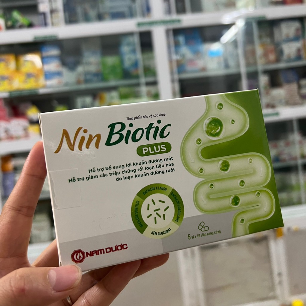 Men vi sinh Nin Biotic plus của Nam Dược bổ sung 3 chủng men lợi khuẩn ...