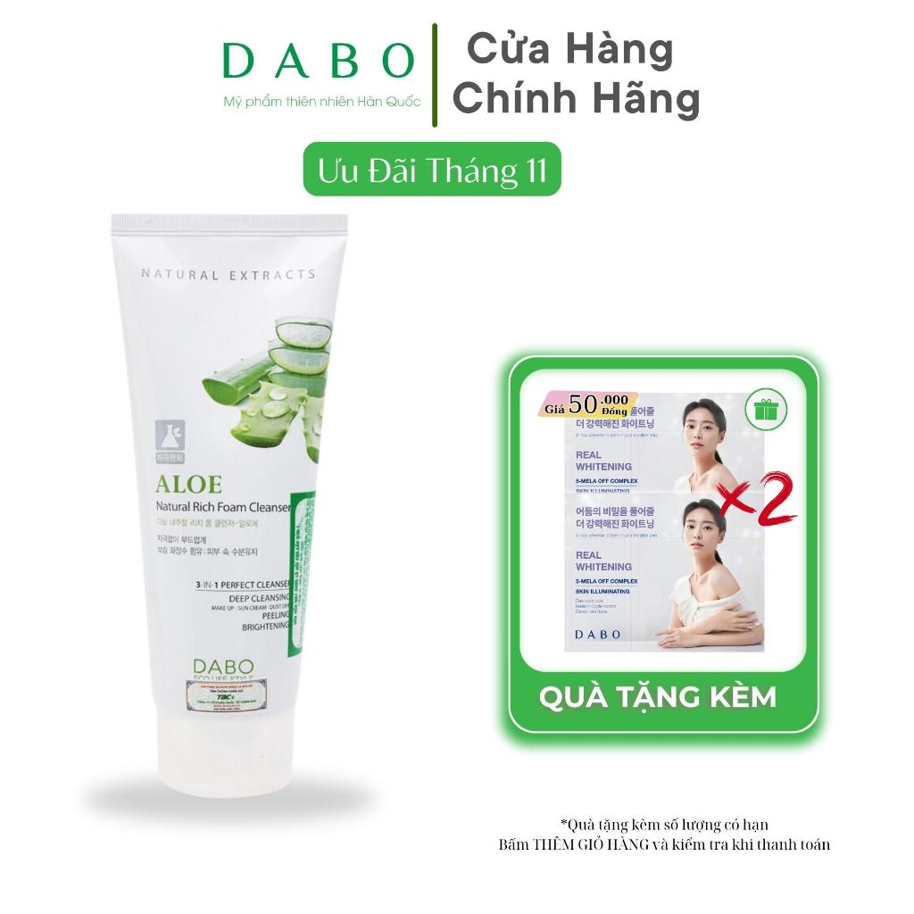 Sữa rửa mặt cao cấp chất Lô Hội Dabo Aloe Natural Rich Foam Cleanser 3 ...