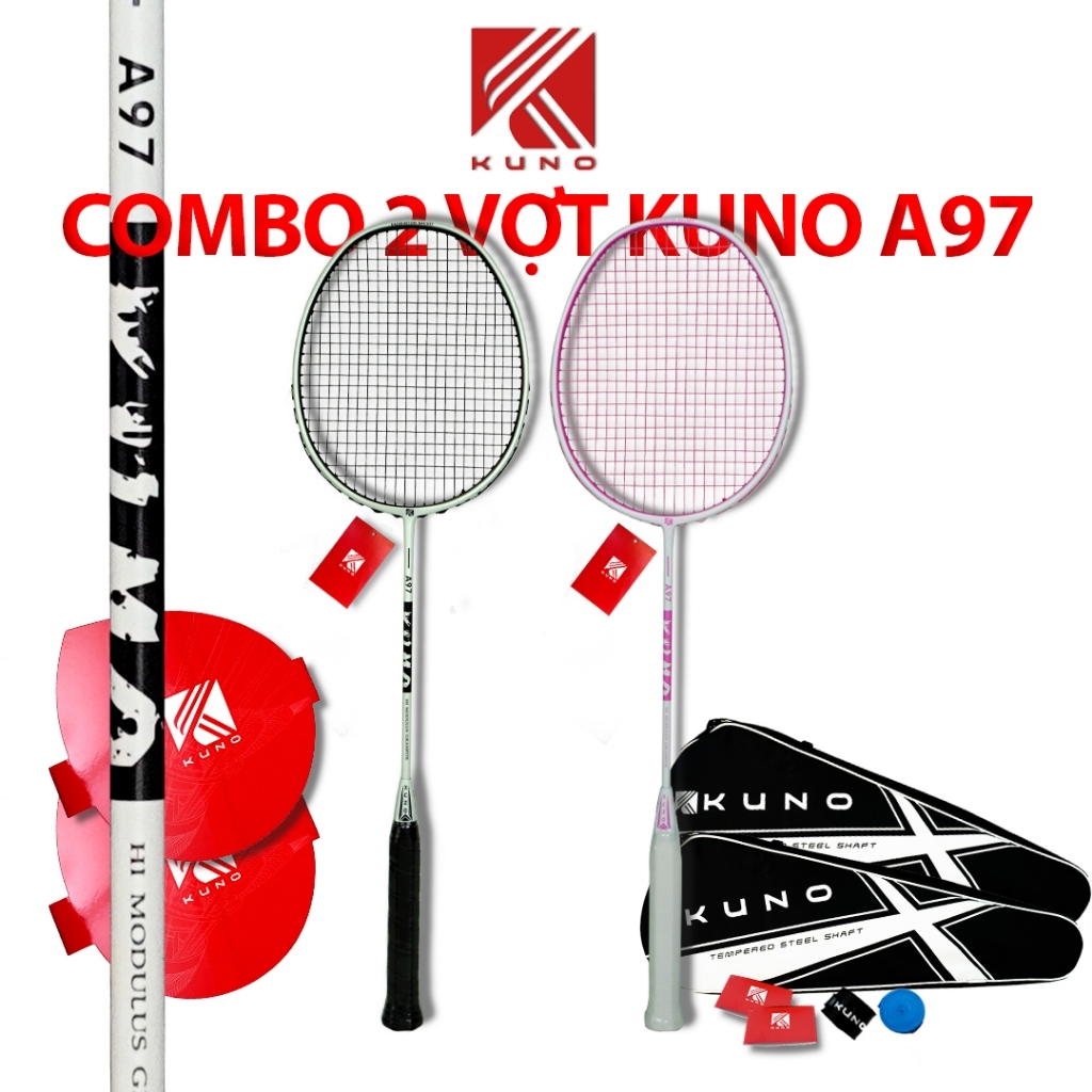 Combo 2 Vợt Cầu Lông 4U KUNO A97 Khung Carbon, Thân Dẻo, Công Thủ Toàn ...