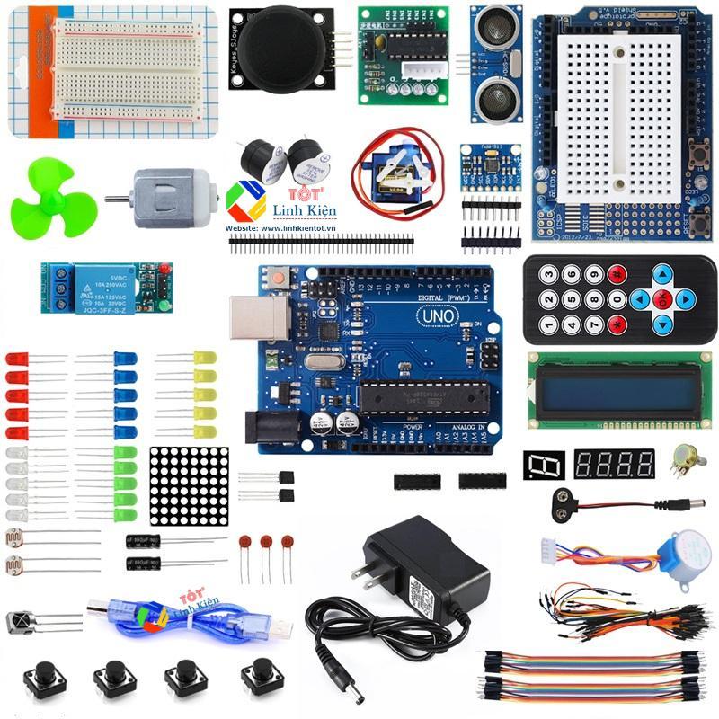 Bộ Kit Arduino Uno R3 Cơ Bản Kèm Nguồn 9V 1A | Shopee Việt Nam