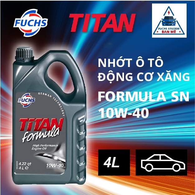 Nhớt động cơ xăng FUCHS Formula SN 10W40 can 4L) | Shopee Việt Nam