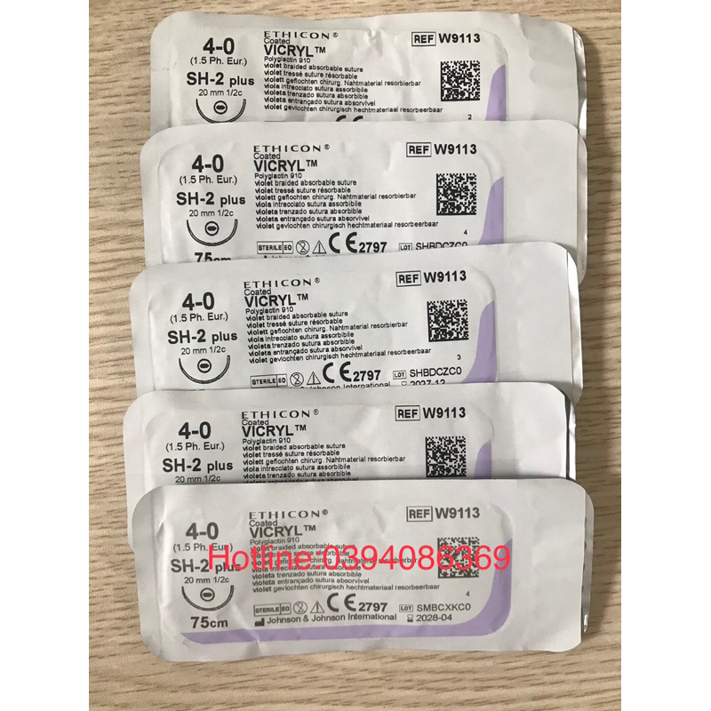Chỉ phẫu thuật Vicryl 4/0 W9113(hộp 12 sợi,giá 1sợi) | Shopee Việt Nam