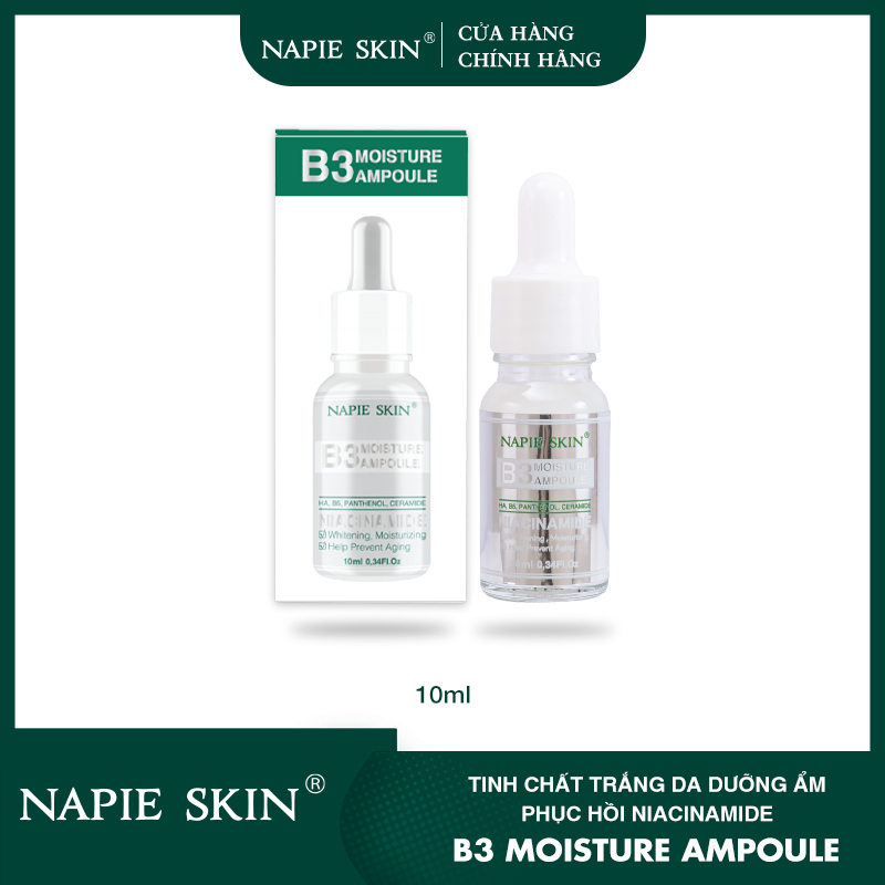 Tinh chất tế bào gốc B3 Moisture Ampoule dưỡng trắng cấp ẩm, chống lão hóa Napie Skin | Shopee ...