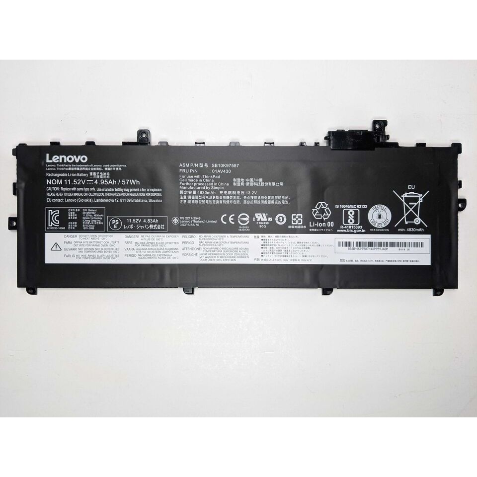 Pin laptop Lenovo Thinkpad X1 Carbon Gen 5 Gen 6, X1 Gen 5 Gen 6 ...