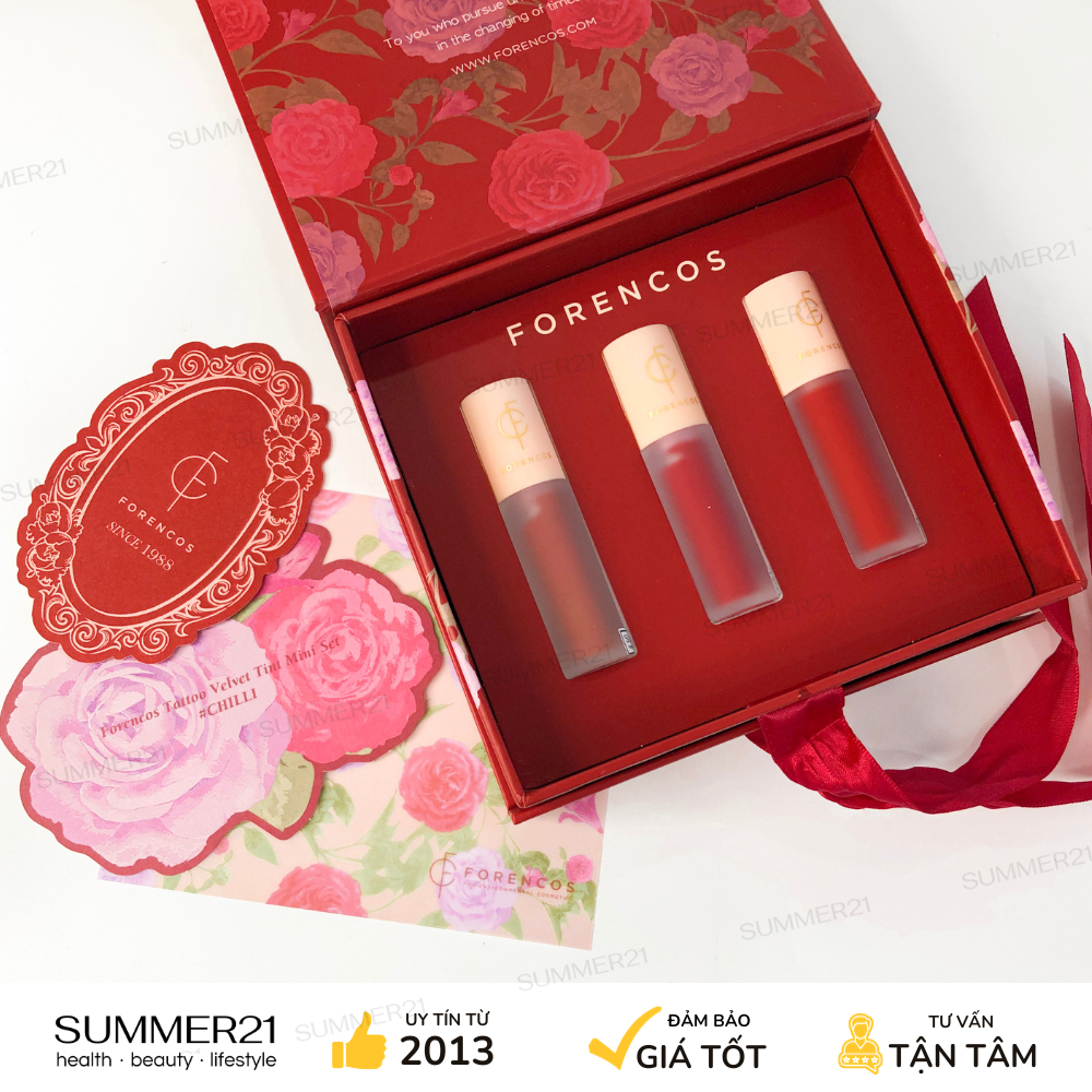 Set son mini FORENCOS TATTOO VELVET TINT MINI | Shopee Việt Nam