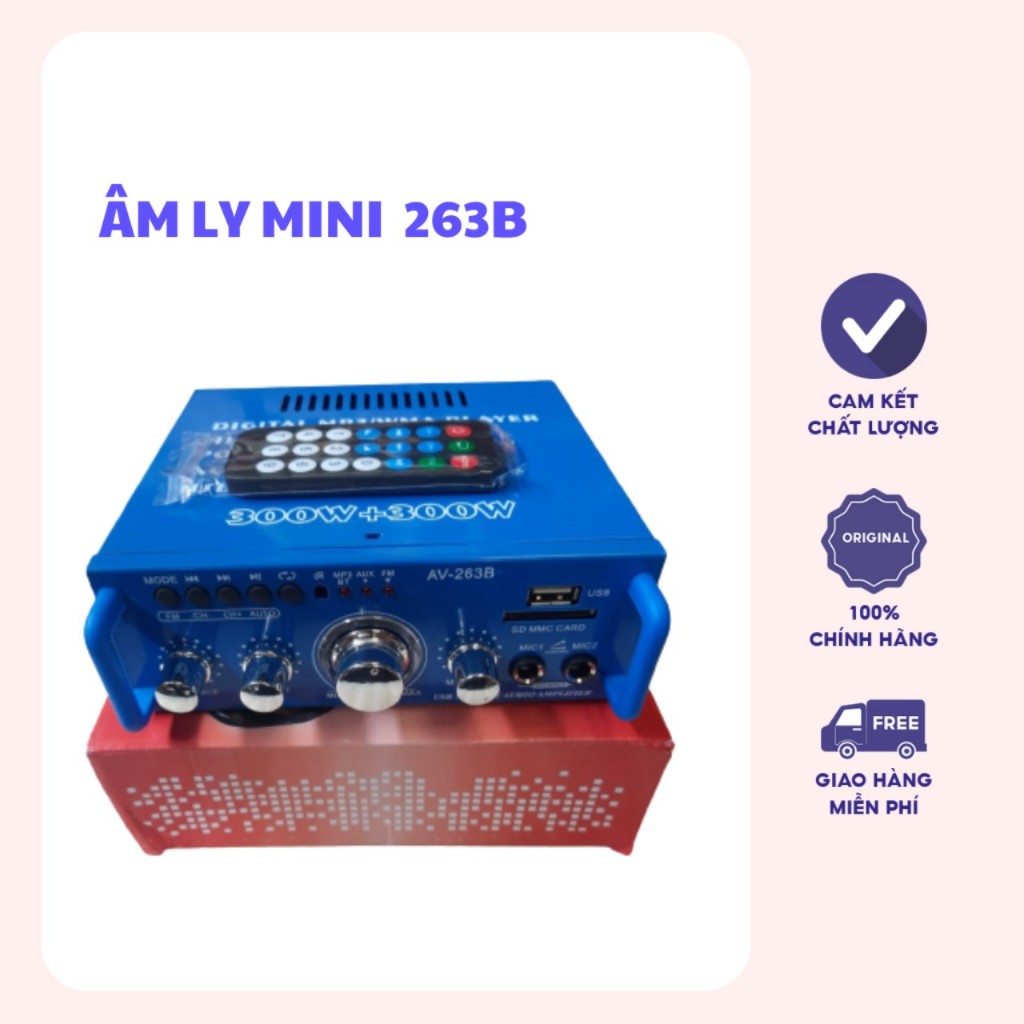Đầu âm ly mini AV 263b - Âm ly thổi chim đêm cao cấp 300w (ảnh thật ...