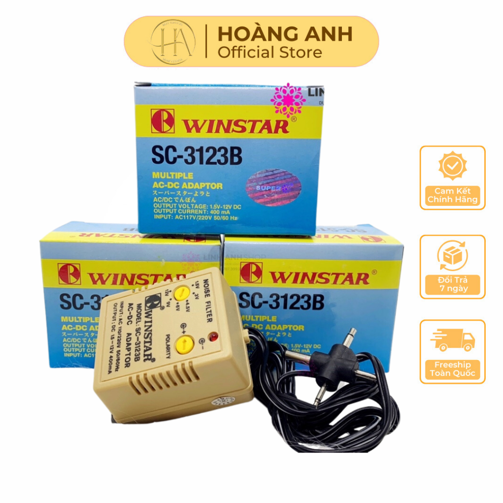 Nguon Đa Năng Winstar 12V SC-3123B dùng cho máy Thần Thánh, PRO, Giant Sun, IDM, Phổ Thông ...