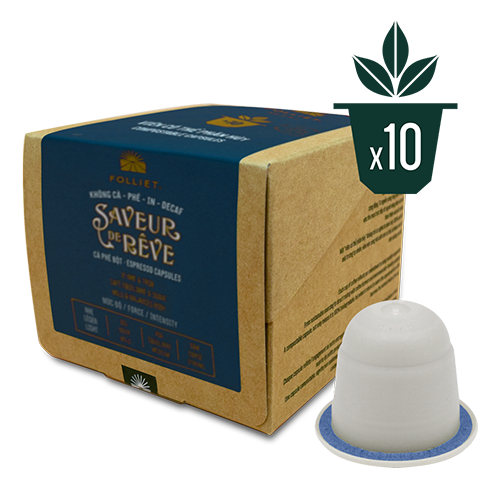 CÀ PHÊ VIÊN NÉN - DECAF CAPSULE (SAVEUR DE REVE) #FOLLIET (Không ...