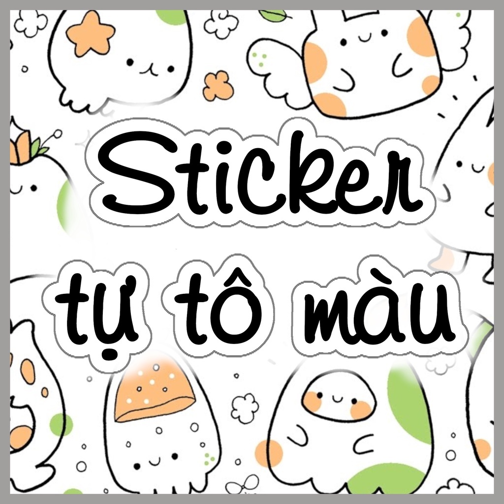 Combo 4 tấm Sticker tự tô màu, nhiều mẫu | Shopee Việt Nam