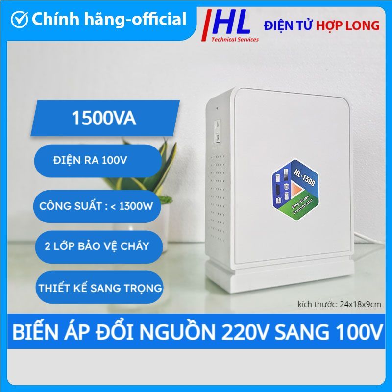 Bộ Đổi Nguồn 220V ra 100V 110V Biến Áp Đổi Điện 220V ra 110V 100V cho nồi cơm điện, máy giặt ...
