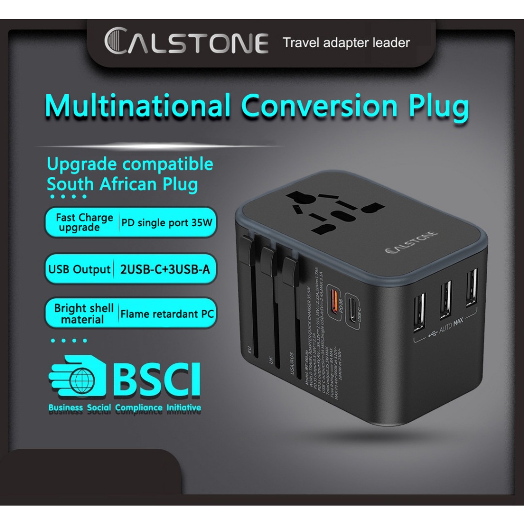 Sạc du lịch đa năng Calstone PD 35W Fast Charger 6in1 | Shopee Việt Nam