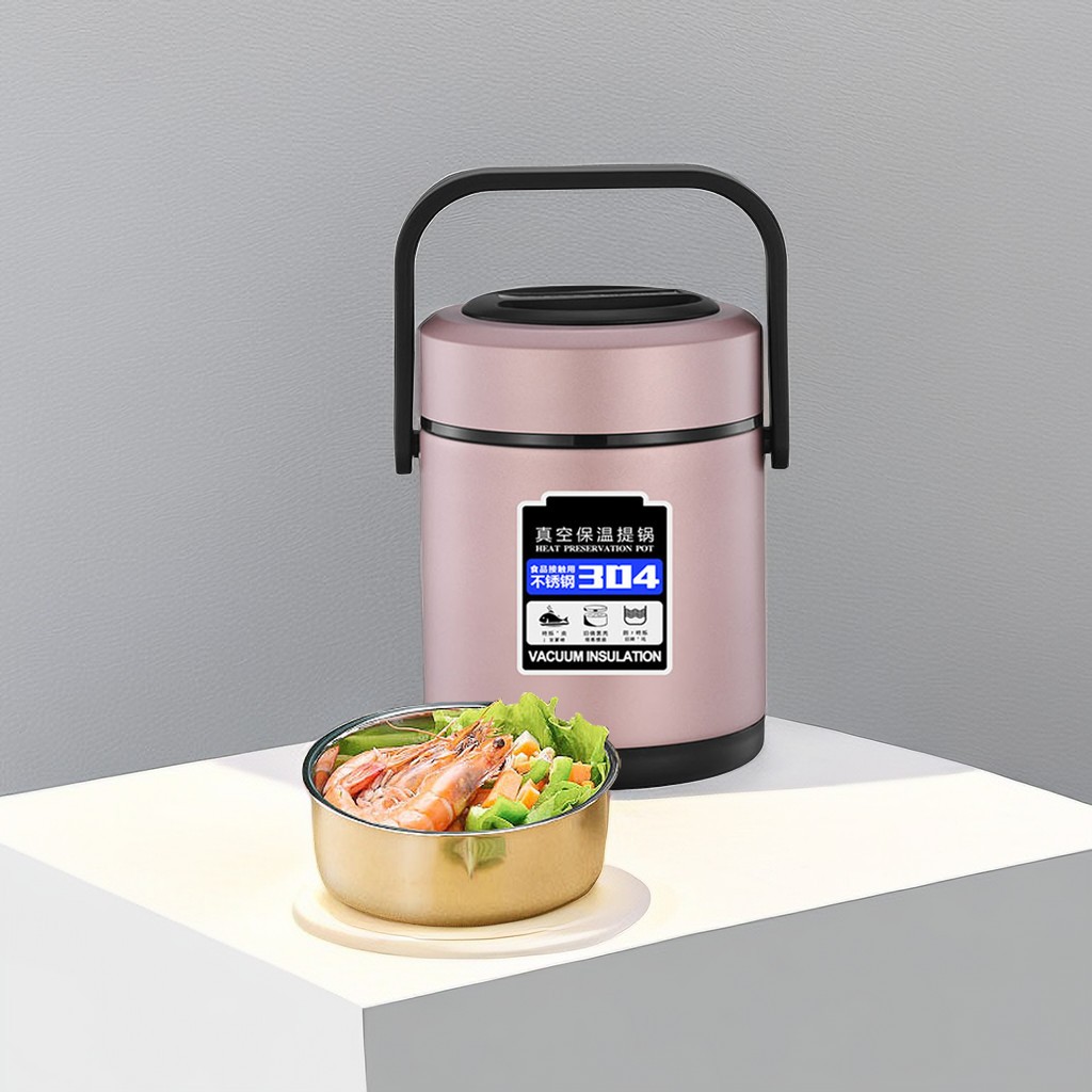 Hộp cơm giữ nhiệt văn phòng inox 304 - 1.2L 2 TẦNG 1 KHAY thiết kế chắc chắn chống tràn, 4 màu ...