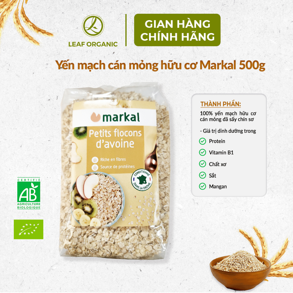 Yến mạch cán mỏng hữu cơ Markal 500g | Shopee Việt Nam