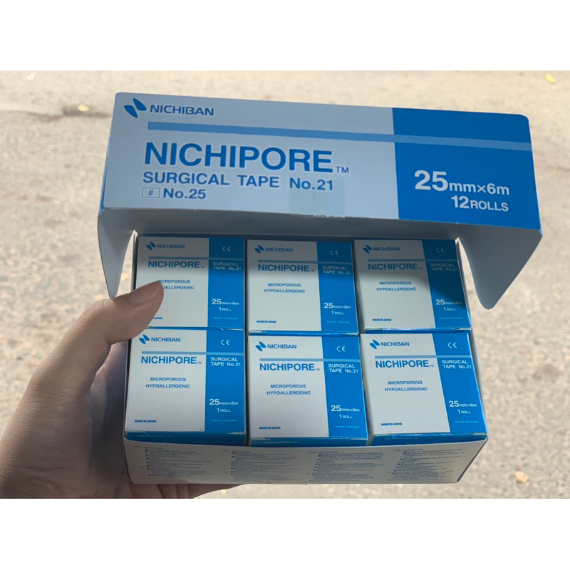 NGUYÊN HỘP BĂNG KEO GIẤY/BĂNG KEO CUỘN Y TẾ NHẬT BẢN NICHIPORE | Shopee ...