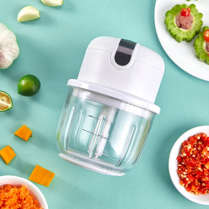 Máy Say mini Máy xay đa năng,xay thịt , tỏi ớt, hoa quả sạc pin giúp ...