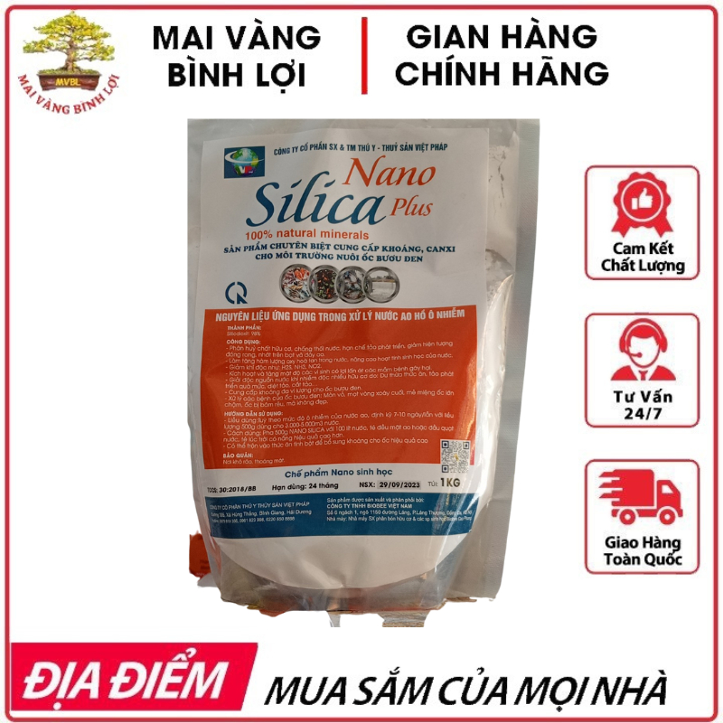 Nano Slica Plus Việt Pháp 1kg, Xử Lý Nước Ao Hồ, Xử Lý Các Bệnh Của Ốc ...