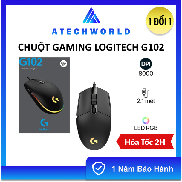 Chuột Gaming Logitech G102 Led Đổi Màu Độ Nhạy Cao Cho Game Thủ - Hàng ...