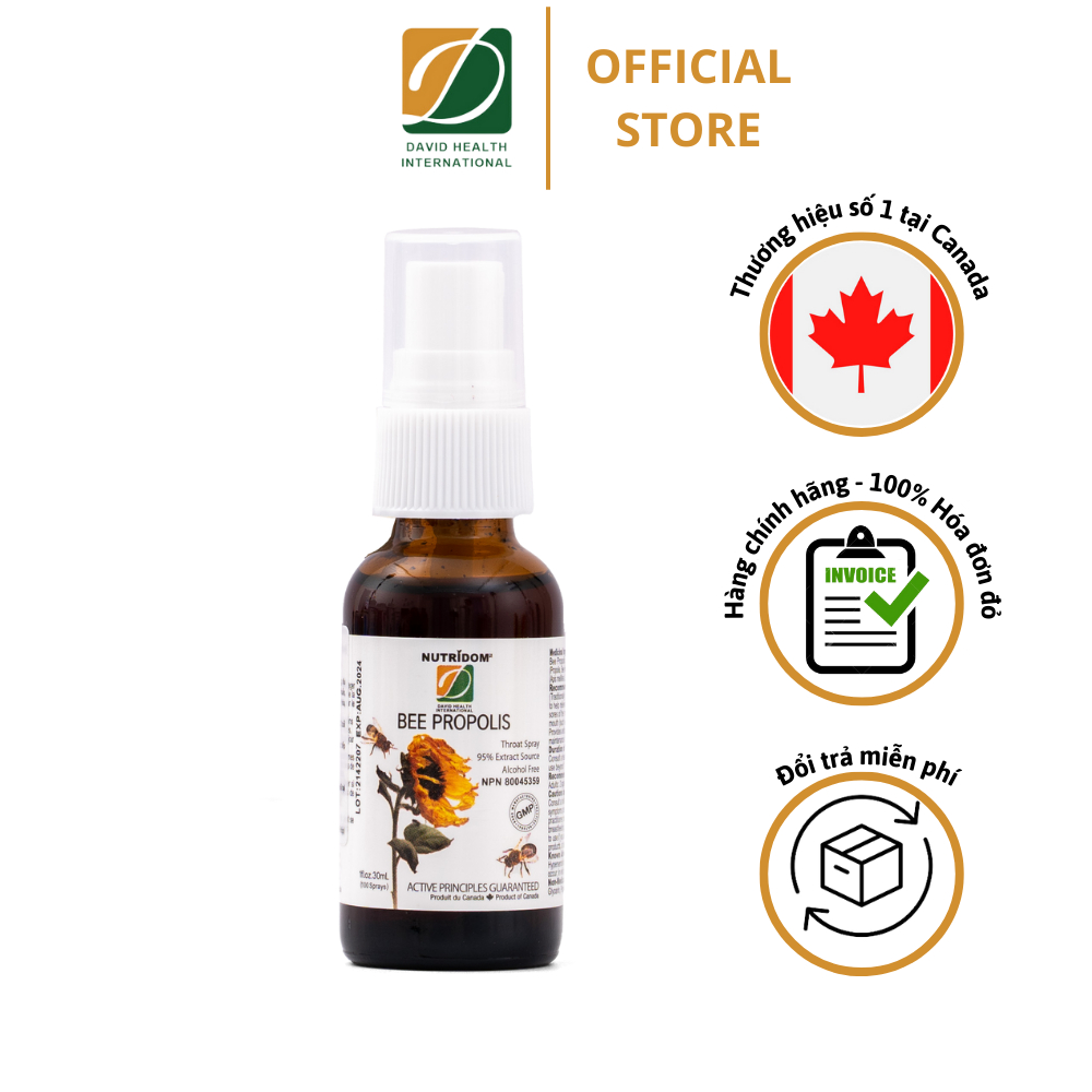 Xịt Họng Keo Ong Bee Propolis David Health Lọ 30ml | Shopee Việt Nam