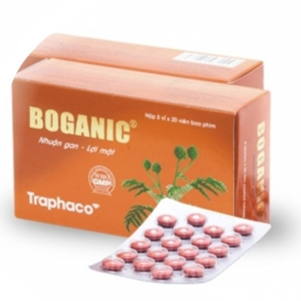 Boganic hộp 100 viên bao đường, hỗ trợ giải độc ,hạ men gan, tăng cường ...