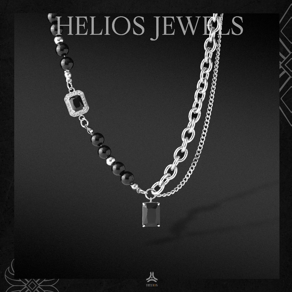 Dây chuyền nam, nữ Helios Double Black Chain | Shopee Việt Nam